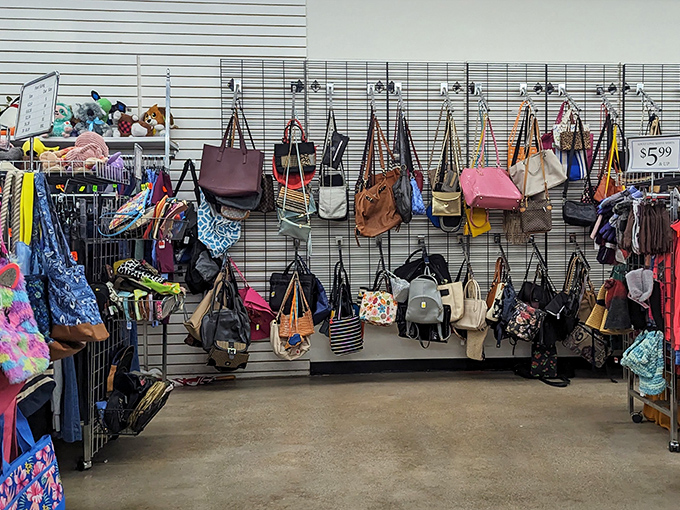 Handbag heaven! Like a museum of fashion history where every purse has lived a previous life and is ready for its second act.
