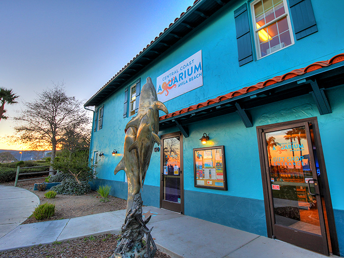 The Central Coast Aquarium's vibrant turquoise exterior is as inviting as its mission &ndash; bringing ocean education to life with that perfect California flair.