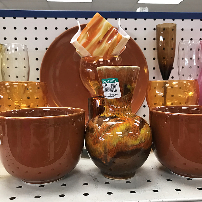 Amber-hued ceramics create a warm '70s vibe that would make any vintage-loving decorator swoon with nostalgic delight.