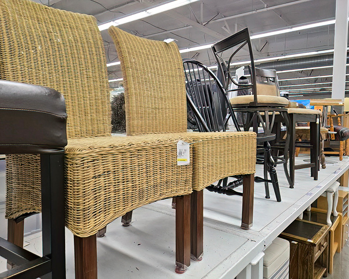 Wicker chairs with character await their second act. One person's discarded dining set becomes another's bohemian breakfast nook&mdash;the circle of furniture life.