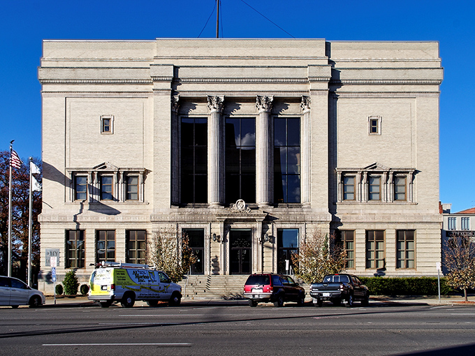 City Hall commands respect with its classical columns and limestone facade. It's as if Washington D.C. sent a perfectly proportioned diplomatic representative to West Virginia.