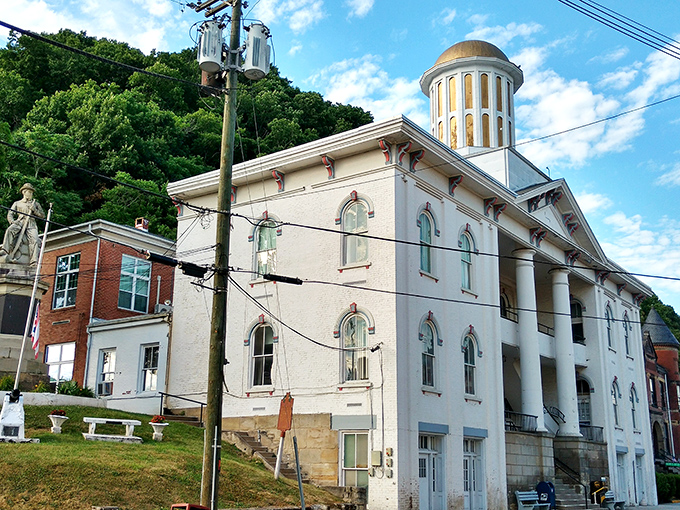 The Meigs County Courthouse stands proudly with its distinctive dome, looking like it's auditioning for a role in "To Kill a Mockingbird" while simultaneously serving the community.