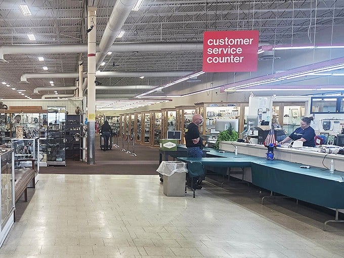 The command center where friendly folks help navigate this maze of memories and must-haves.