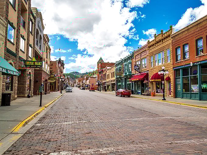 Deadwood's historic district stretches before you like a Western film come to life, minus the tumbleweeds and plus indoor plumbing.