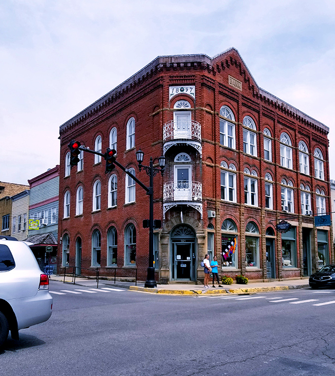 This magnificent red brick building from 1897 stands as Lewisburg's architectural crown jewel, housing modern businesses within its historic walls.