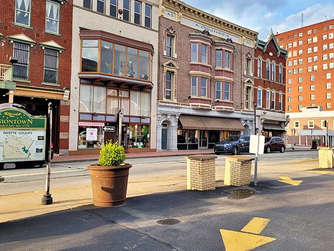 These aren't just buildings&mdash;they're storytellers with brick facades and ornate cornices, standing shoulder to shoulder along Uniontown's Main Street like old friends catching up.