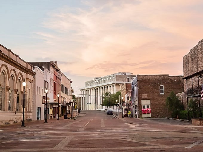 Early morning light paints the historic buildings in shades that make you forget about alarm clocks and Monday mornings entirely.