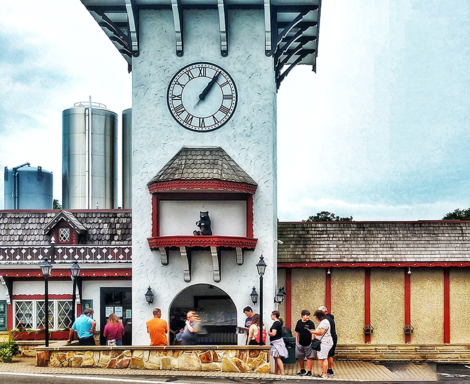 The clock tower stands as Charm's unofficial timekeeper, reminding visitors that here, moments are meant to be savored rather than scheduled.