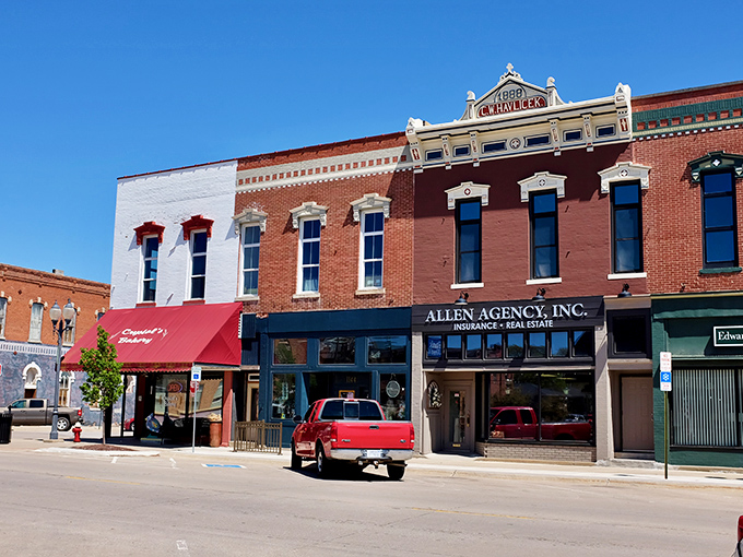 These aren't just buildings&mdash;they're time capsules with awnings. The Allen Agency has probably been helping locals weather life's storms since horses parked out front.