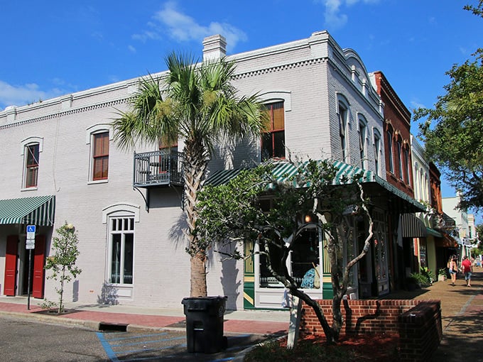 Where palm trees meet brick sidewalks, this corner building captures Fernandina's perfect blend of coastal ease and small-town sophistication.