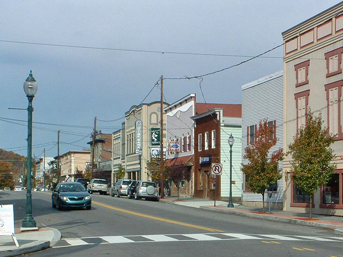 Downtown Hawley's colorful storefronts invite exploration. Each building holds stories waiting to be discovered between window shopping and coffee breaks.