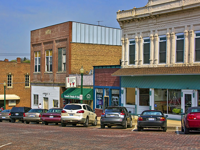 Downtown Mount Carroll looks like Norman Rockwell painted it, then decided it was too perfect and left it alone.
