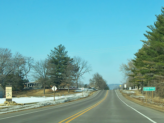 The road into Spring Green promises adventure without anxiety&mdash;just the kind of journey that soothes the soul and awakens curiosity.