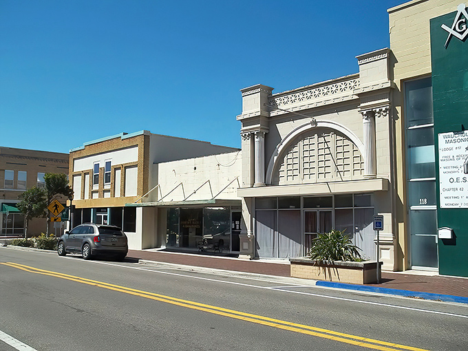 Downtown Wauchula's historic architecture tells stories of boom times past while housing today's local businesses. That arched fa&ccedil;ade has witnessed nearly a century of small-town life. 