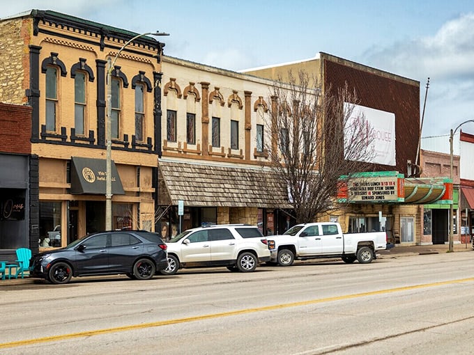Historic storefronts along Main Street tell stories of generations past while housing today's local businesses. Parking spots actually exist here&mdash;take that, big cities! 