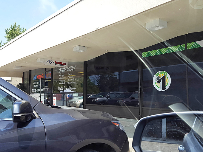 Modern architecture meets budget shopping at this Dollar Tree location. The clean lines and spacious entrance invite customers to begin their treasure hunt.