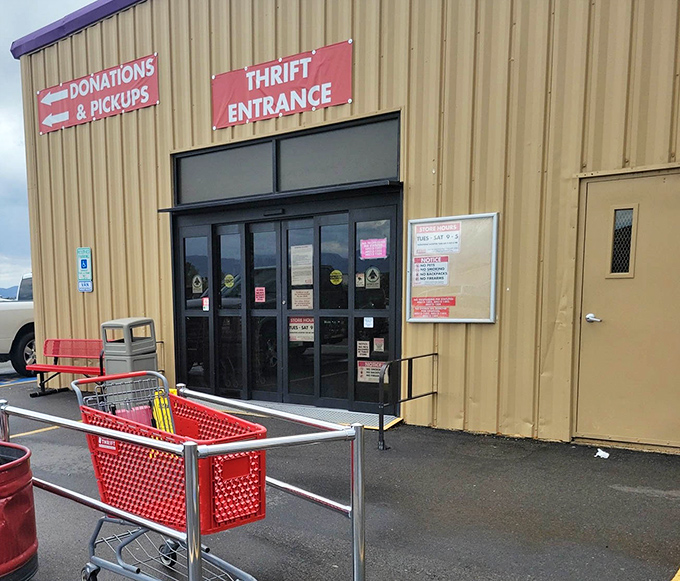 The no-frills entrance might not scream "retail therapy," but that's how the best thrift stores operate&mdash;saving the wow factor for what's inside.