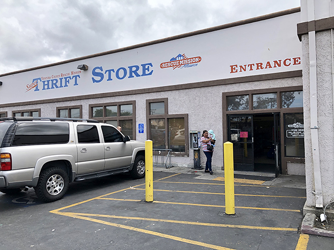 The entrance beckons with promise, like the wardrobe to Narnia except instead of talking lions, you'll find talking-point vintage jackets.