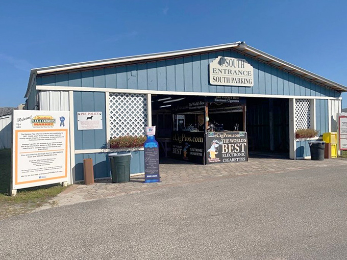 The South Entrance: your portal to possibility. Like stepping through a wardrobe to Narnia, except instead of talking lions, you'll find talking vendors.
