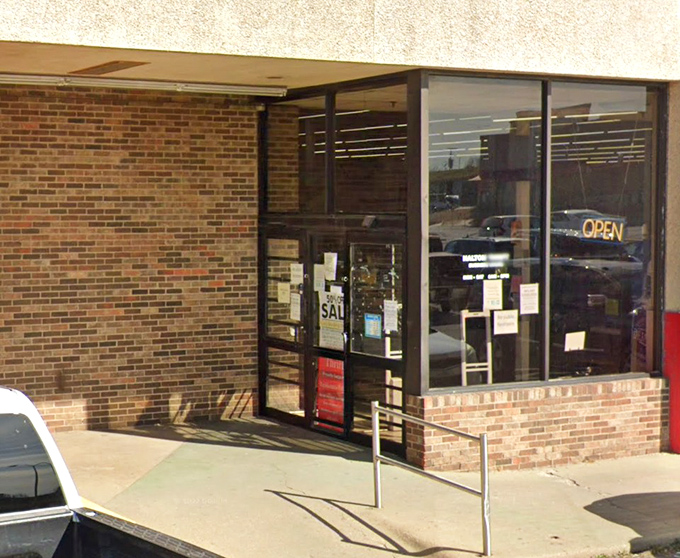 The unassuming entrance belies what lies beyond&mdash;like finding the wardrobe to Narnia, except instead of a lion, you'll meet vintage leather jackets.