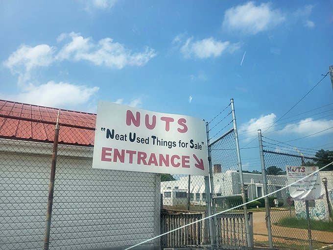 Follow the arrow to adventure! This sign promises treasures that big box stores can't deliver&mdash;personality and history included.