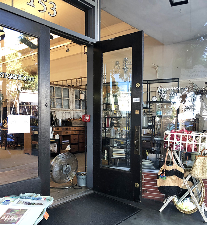 Push through this black-framed door and prepare for a time-traveling adventure. No DeLorean required, just curiosity and maybe some self-restraint.