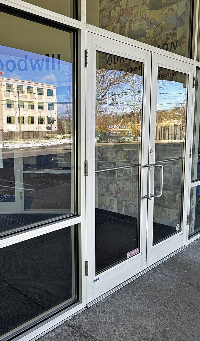 Like the gateway to Narnia, these glass doors lead to a parallel universe where yesterday's luxuries become today's affordable finds.