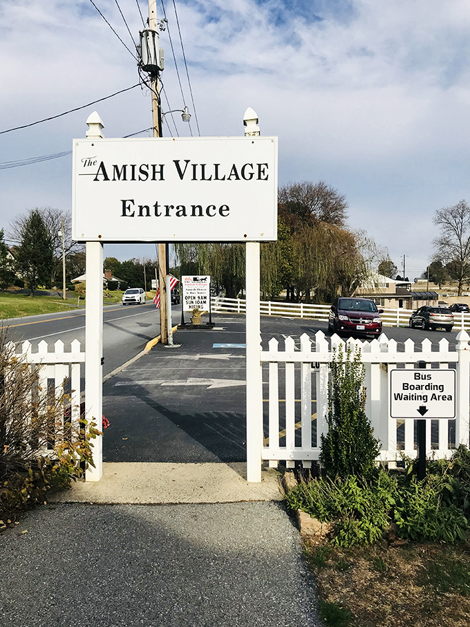 Step through this white picket fence entrance and you're officially crossing the threshold from 2023 back to a world where "notifications" meant someone knocking on your door.