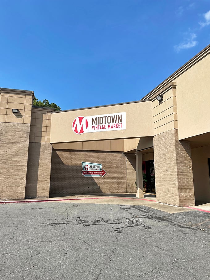 The unassuming exterior hides a universe of vintage wonders inside. Like finding out your quiet neighbor collects Elvis memorabilia.