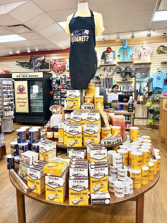 Beignet paradise! This tower of powdered sugar possibilities lets you bring New Orleans' most famous sweet treat home&mdash;calories not included.