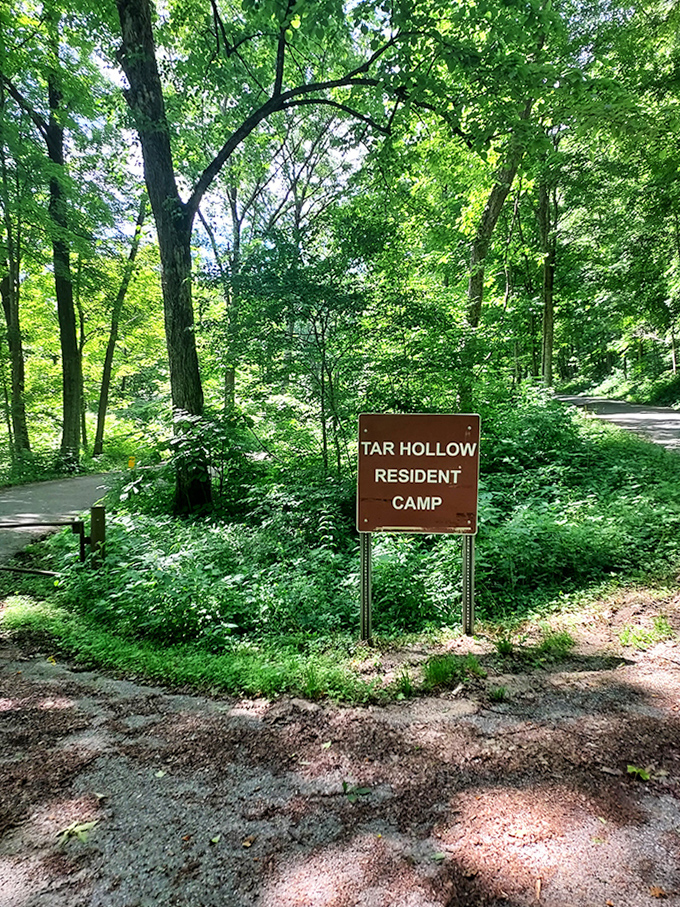 "Resident Camp" might sound exclusive, but this hidden entrance leads to adventures available to all Ohio explorers.