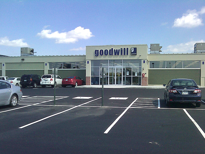 Rain or shine, this modern thrift mecca stands ready to transform your thirty bucks into a treasure trove of possibilities.