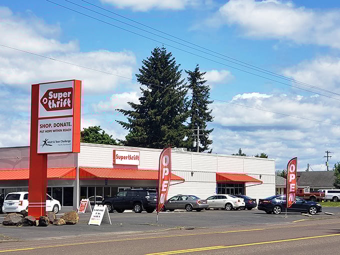 The welcoming storefront promises adventure within&mdash;where your $39 cart awaits filling with previously-loved treasures and unexpected finds.