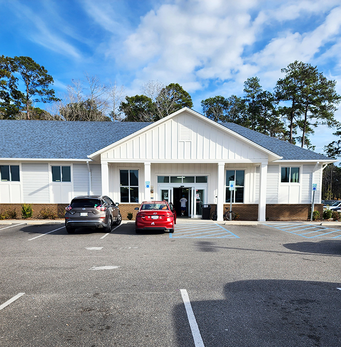 Curb appeal that means business. This modern Goodwill location looks more like a boutique than a thrift store, proving second-hand shopping has come a long way.