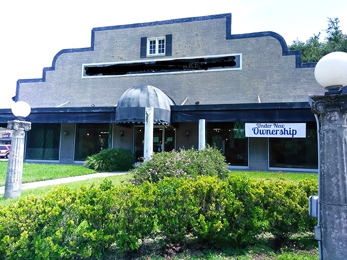 Under new ownership but timeless in appeal, this unassuming treasure chest waits at 5107 San Jose Boulevard. The American flag waves as if saying "History lives here!"