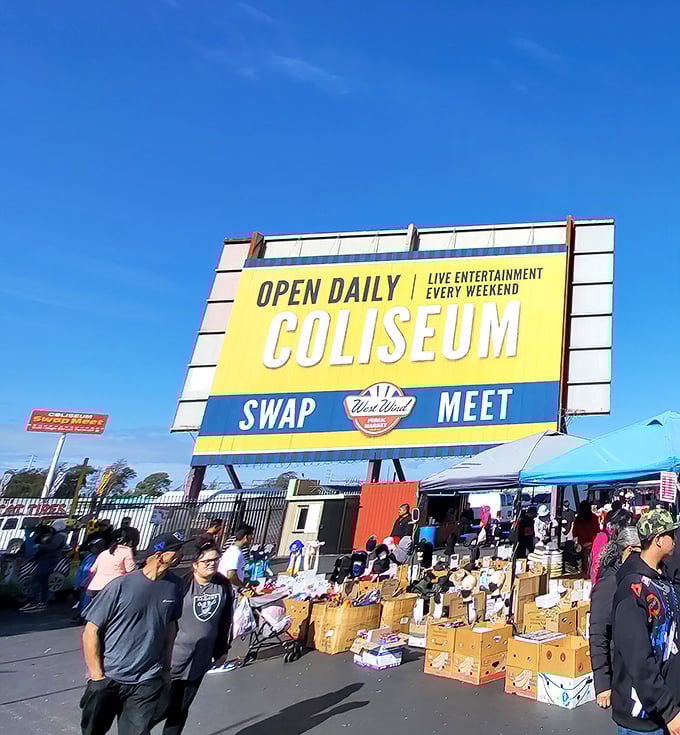 The iconic yellow sign beckons like a Vegas marquee for bargain hunters&mdash;no jackpot machines, just jackpot deals waiting inside.