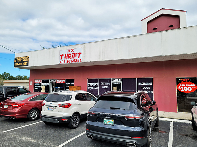 The unassuming pink facade of AZ Thrift belies the wonderland within&mdash;like finding a five-star meal at a roadside diner.