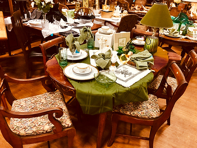 Not your grandmother's dining set&mdash;unless your grandmother had impeccable taste and a flair for elegant tablescapes at thrift store prices.