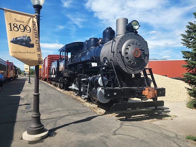 This steam locomotive isn't just transportation&mdash;it's industrial poetry in motion, standing proudly like the mechanical equivalent of a bald eagle.