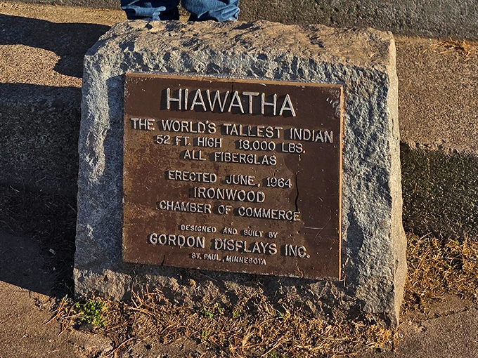 The plaque tells no lies &ndash; at 52 feet and 18,000 pounds, this is indeed the world's tallest Native American statue. No small feat.