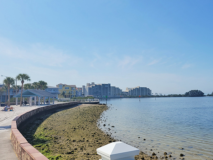 Hudson Beach offers a perfect crescent of shoreline where locals gather to watch the day fade into spectacular sunset performances.