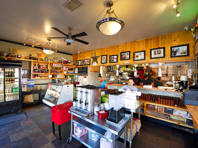 Where barbecue magic happens. The warm wooden interior feels like you've stumbled into someone's passion project rather than a restaurant&mdash;because that's exactly what it is.