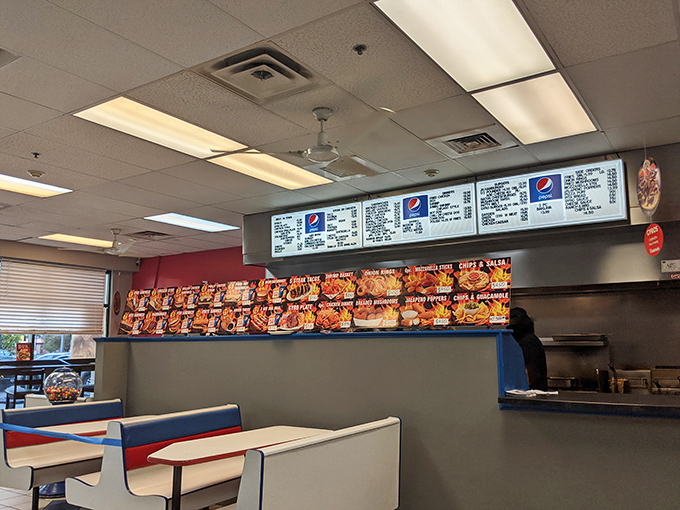 No-frills fluorescent lighting and straightforward menu boards tell you everything you need to know: this place prioritizes what's on your plate, not what's on their walls.