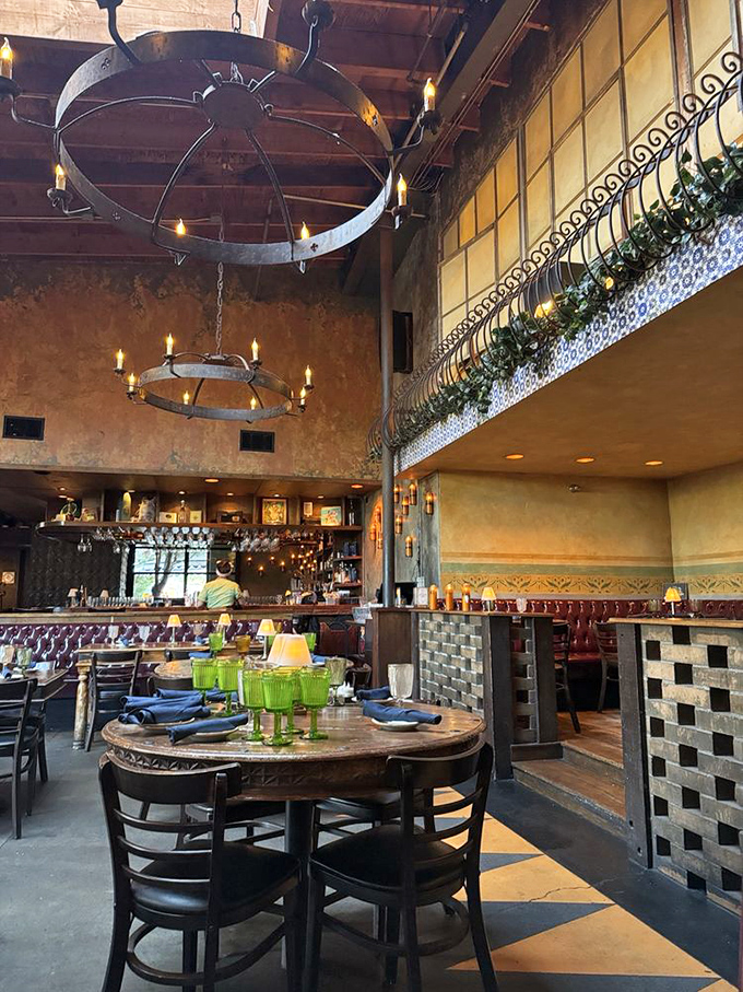 Those soaring ceilings and wrought-iron chandeliers aren't trying too hard&mdash;they're just confidently Cuban, and it works beautifully.