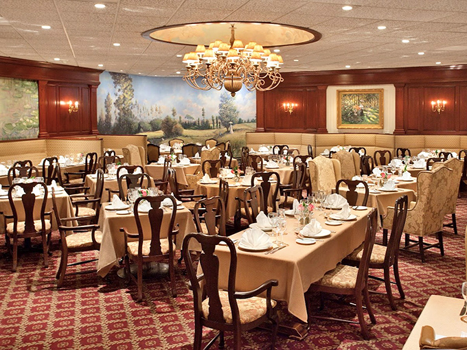 Dining rooms that whisper "special occasion" without shouting it&mdash;where chandeliers cast the kind of glow that makes everyone look like they've just returned from vacation.