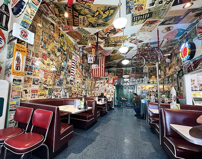 Every inch of wall and ceiling space tells a story &ndash; this isn't Instagram-ready decor; it's a half-century of authentic Americana that makes Marie Kondo's worst nightmare someone else's happy place.