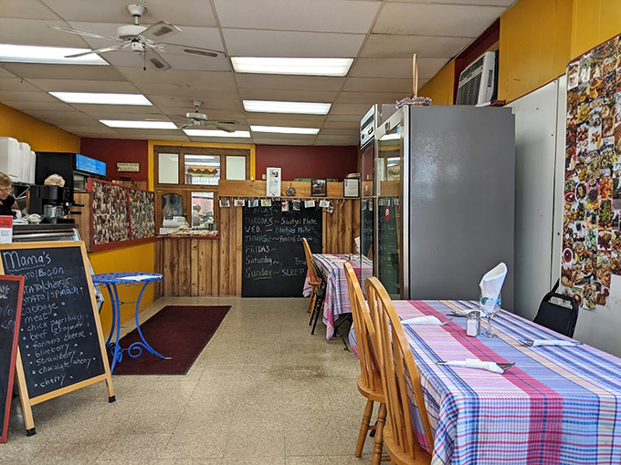 A glimpse of Eastern European paradise in Bethlehem. Those checkered tablecloths aren't just decoration &ndash; they're an invitation to settle in and stay awhile.