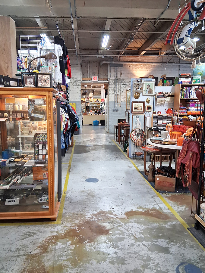 Yellow-lined pathways guide you through a labyrinth of memories, where every aisle promises new discoveries and nostalgic encounters.