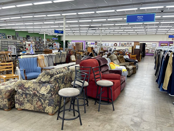 Furniture heaven awaits! From floral armchairs to burgundy recliners, this isn't just shopping&mdash;it's adopting pieces with stories to tell.