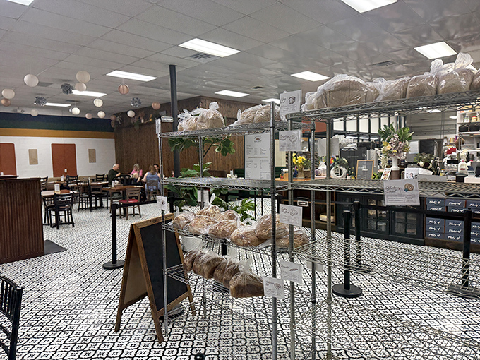 Inside, the black and white tile floor creates a classic backdrop for the real stars&mdash;rows of baked treasures awaiting their moment of glory.